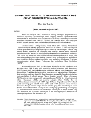 Artikel penjaminan mutu pendidikan | PDF