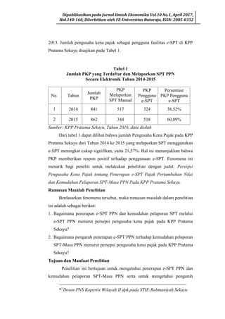 PERSEPSI PKP TENTANG PENERAPAN e- SPT PPN_FARIDA ARYANI-STIE RAHMANIYAH SEKAYU | PDF