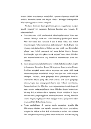 Pengembangan model pembelajaran tematik integratif | PDF