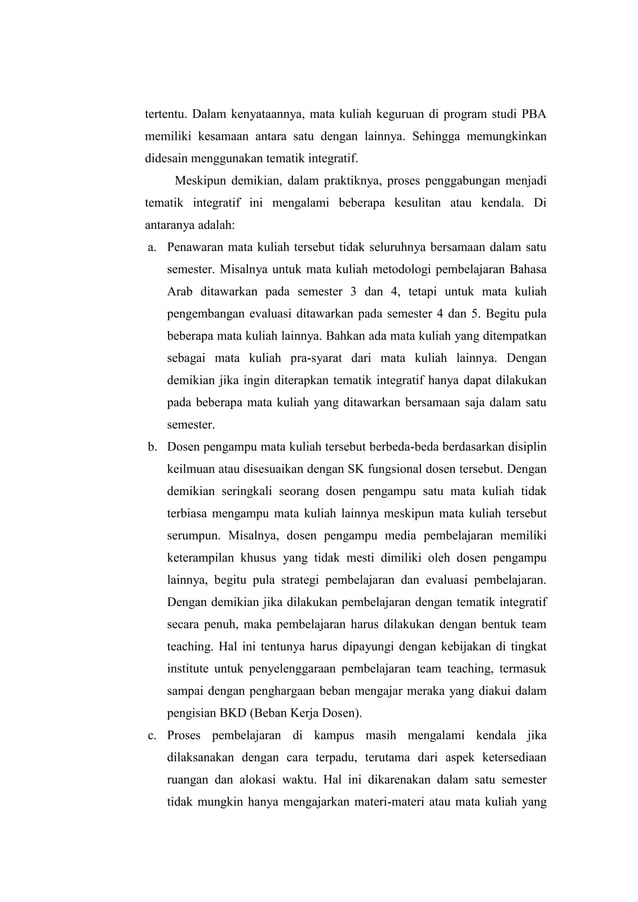 Pengembangan model pembelajaran tematik integratif | PDF