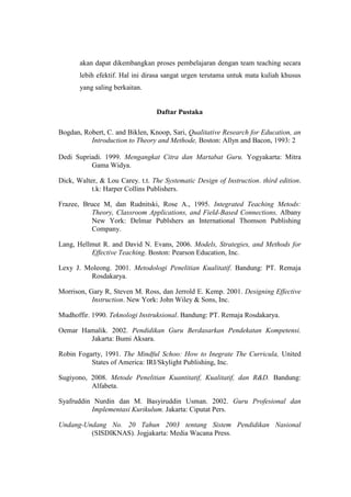 Pengembangan model pembelajaran tematik integratif | PDF