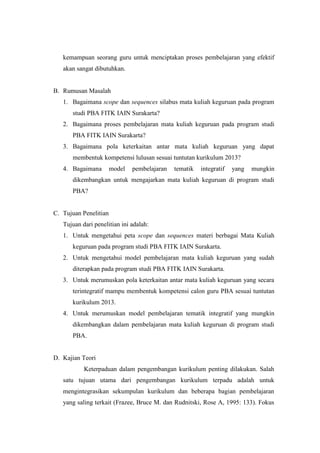 Pengembangan model pembelajaran tematik integratif | PDF