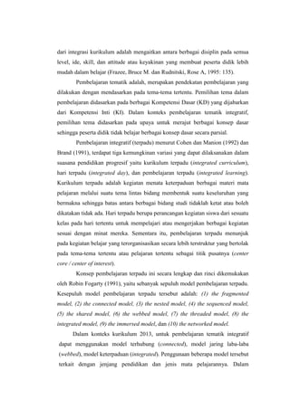 Pengembangan model pembelajaran tematik integratif | PDF