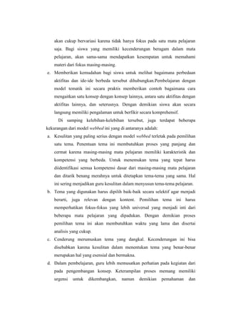 Pengembangan model pembelajaran tematik integratif | PDF