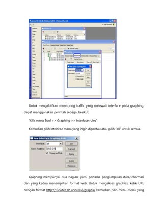 Setting MikroTik sebagai Gateway | PDF