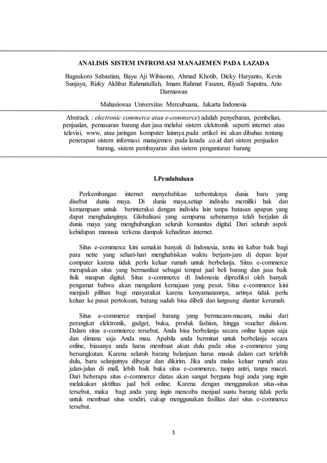 Artikel Sistem Informasi Manajemen, Riyadi Saputra, Bagaskoro Sabastian ...