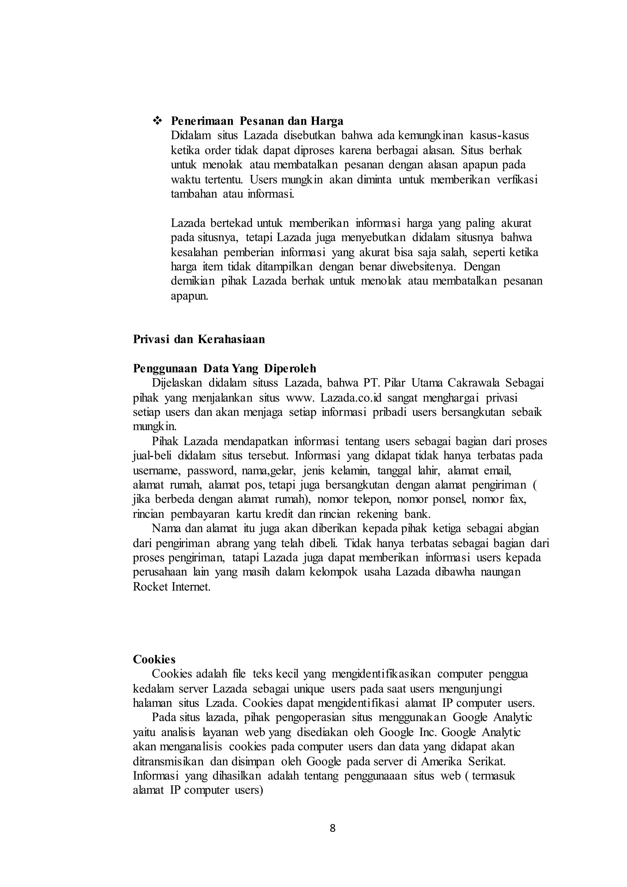 Artikel sistem informasi lazada, imam rahmat fauzan, universitas ...