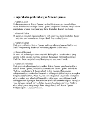 Artikel sistem operasi kompute | PDF