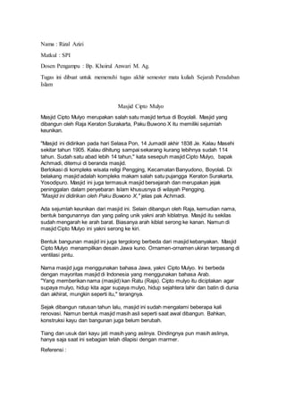 Artikel spi rizal azizi | DOCX