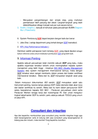 standar operasional prosedur I SOP | PDF