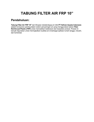 Artikel Tabung Filter Air FRP 10". .docx
