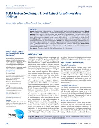 Cordia myxa L Article | PDF | Herbs and Supplements | Alternative Medicine