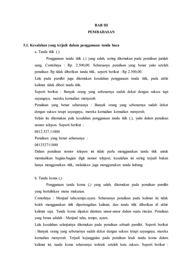 Artikel tanda baca | DOCX