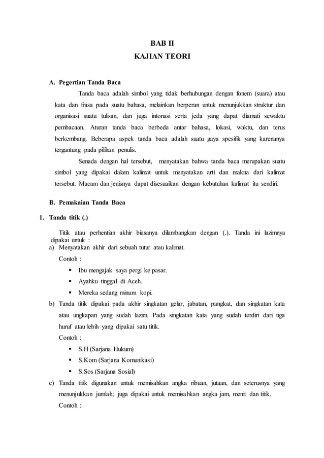 Artikel tanda baca | DOCX