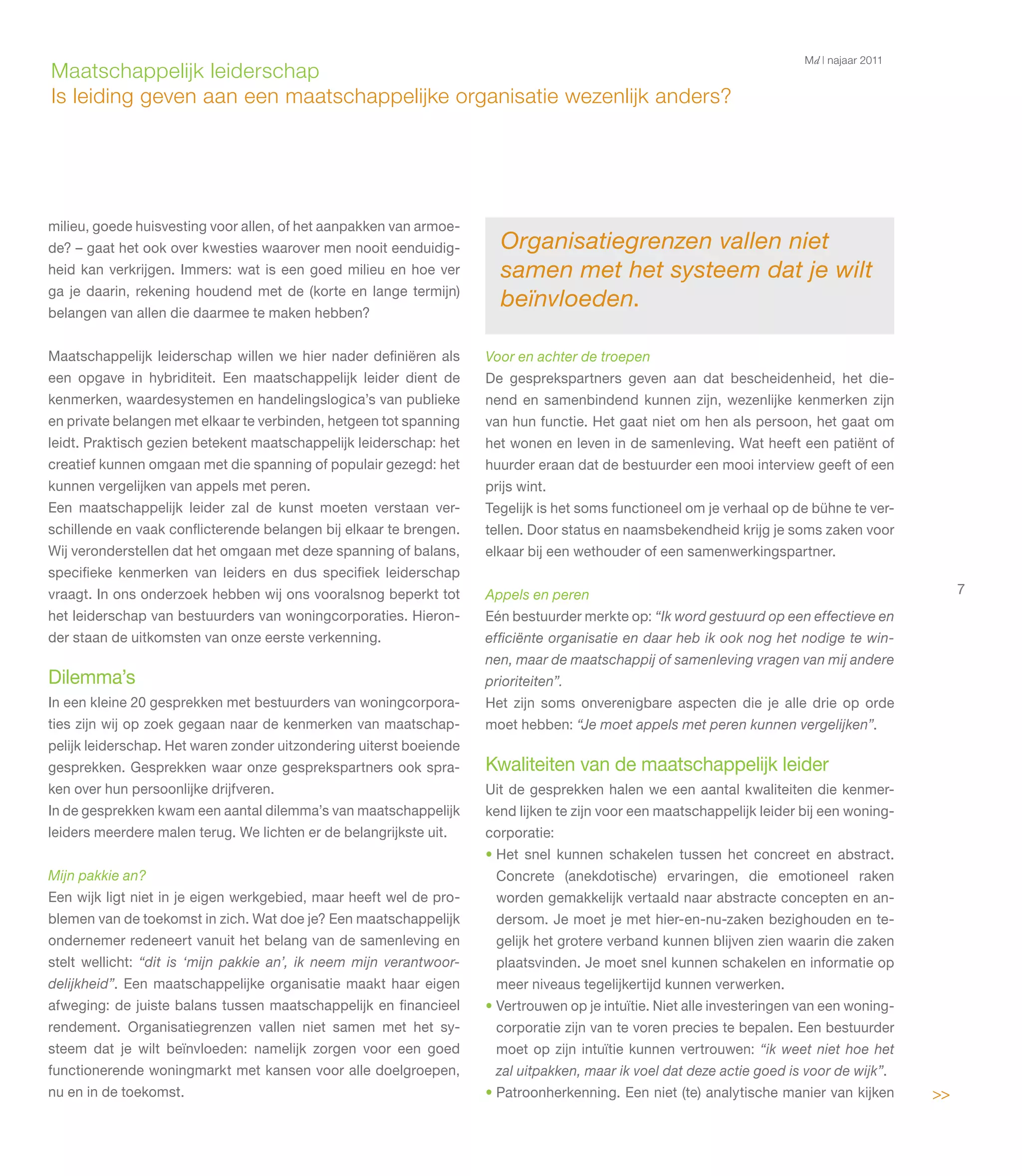 Artikel Maatschappelijk Leiderschap | PDF