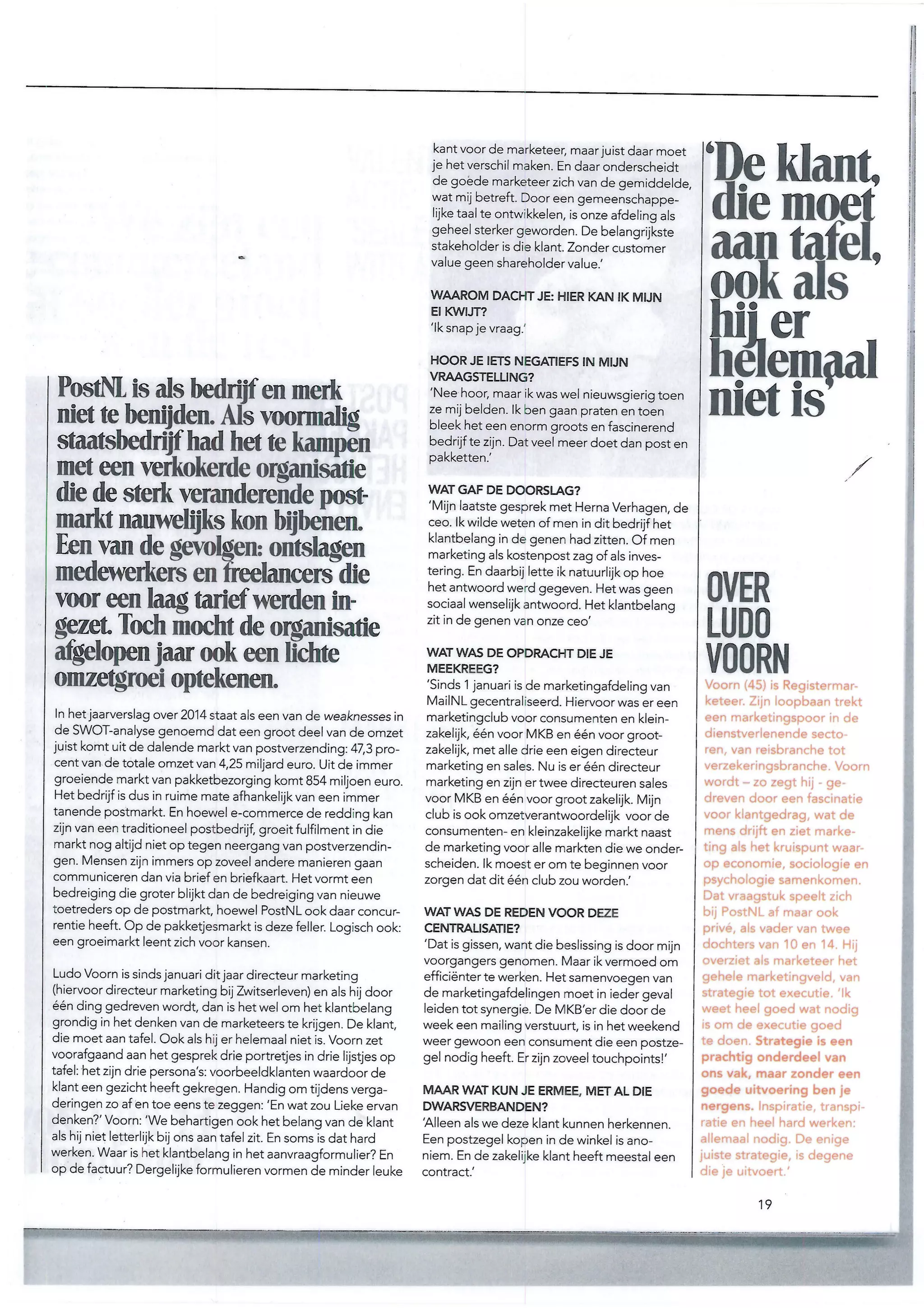 Interview in Tijdschrift voor Marketing okt 2015 | PDF