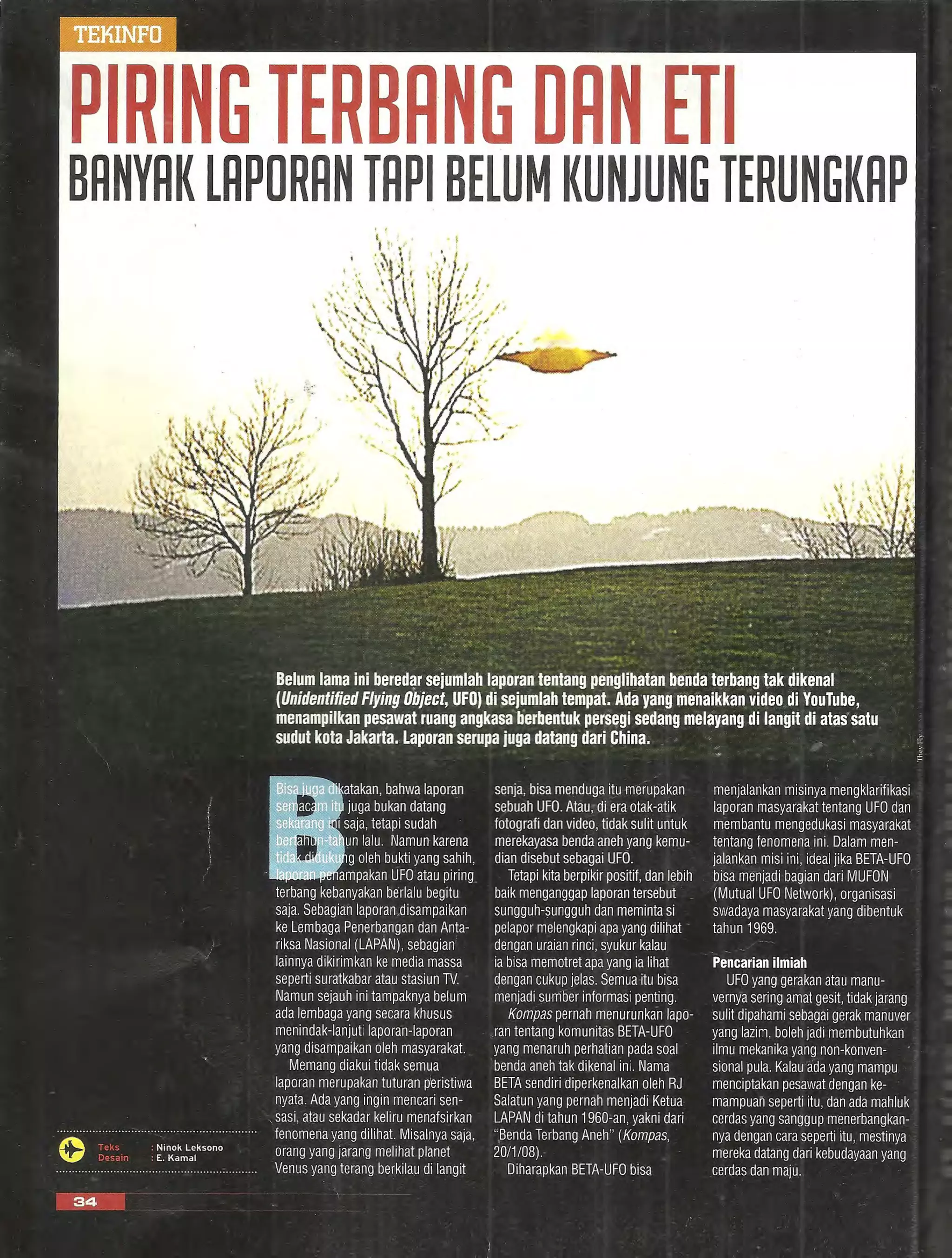 Artikel ufo di majalah Angkasa no 3 Desember 2010 | PDF