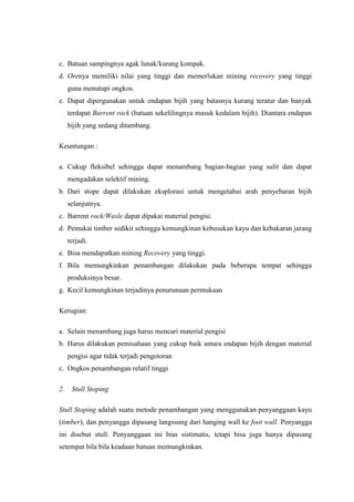 paper underground mining | DOCX
