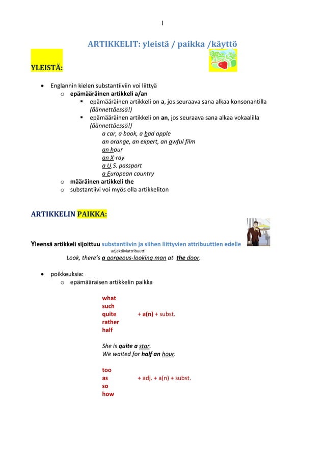 Artikkelit englannin kielessä | PDF