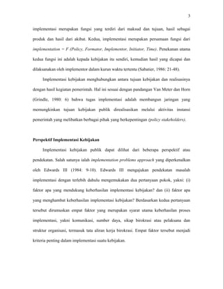 konsep implementasi kebijakan | DOC