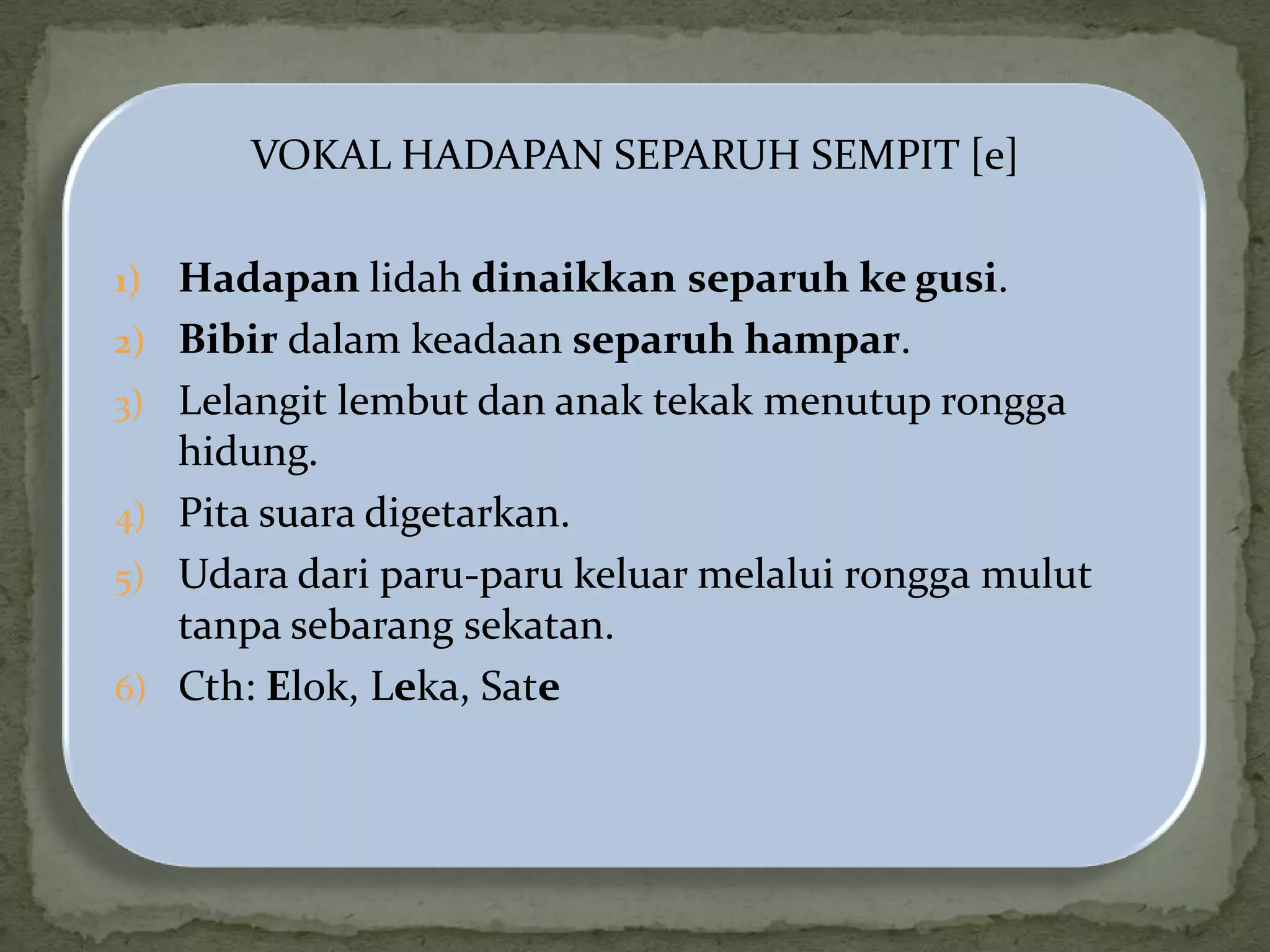 Artikulasi diftong & huruf vokal bm | PPTX