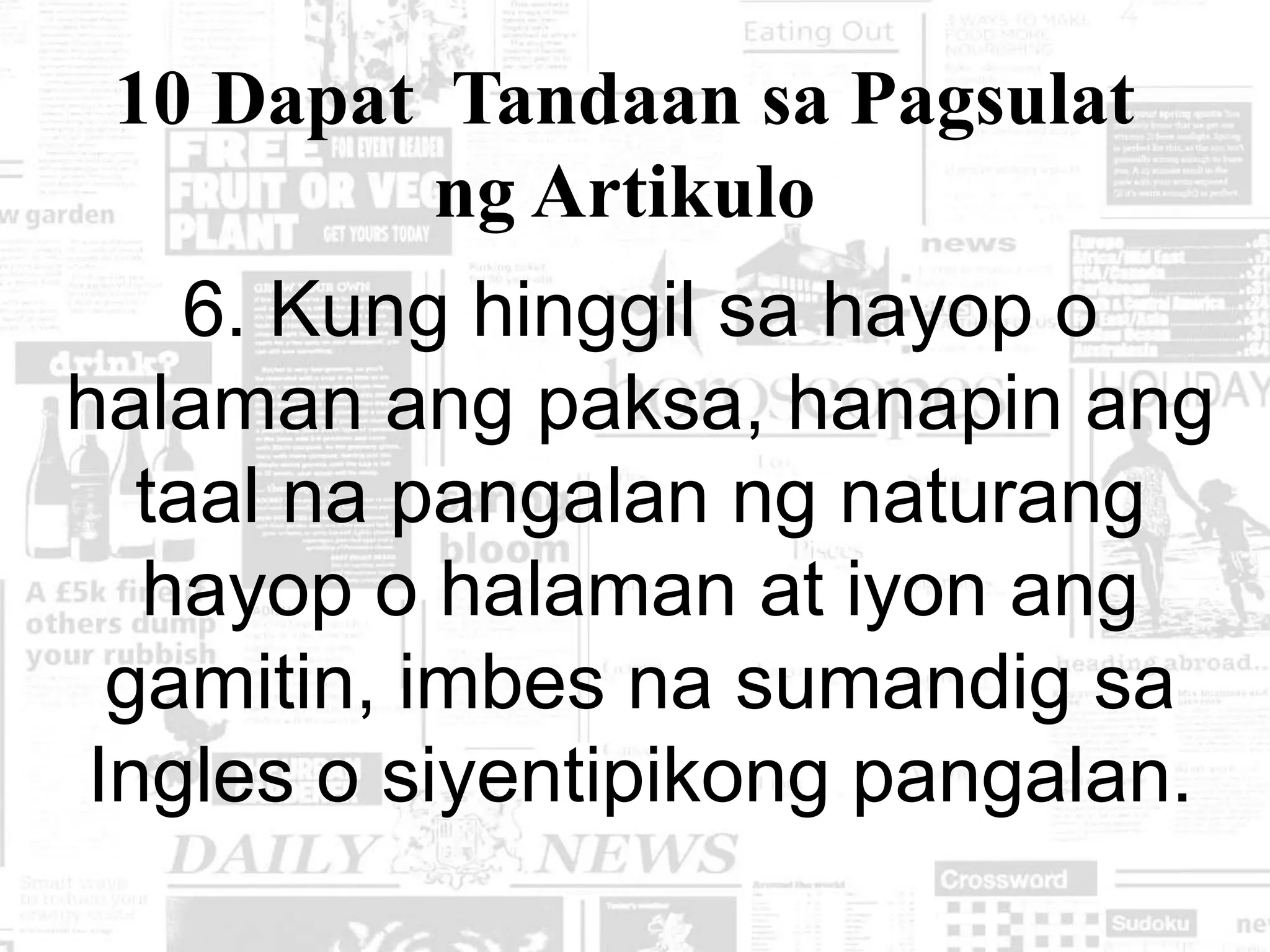 Artikulo | PPTX
