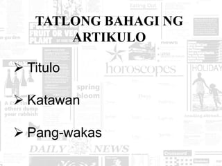 Artikulo | PPTX