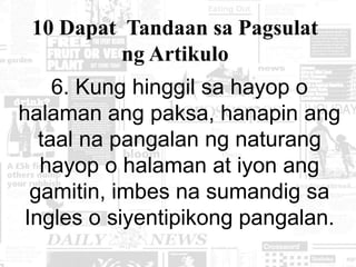 Artikulo | PPTX