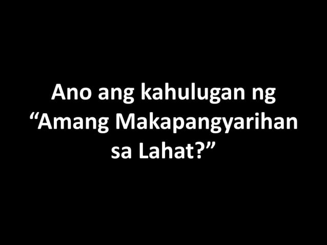 Ang Kredo, Artikulo 1 | PPTX