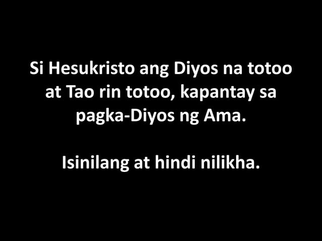 Ang Kredo, Artikulo 1 | PPTX