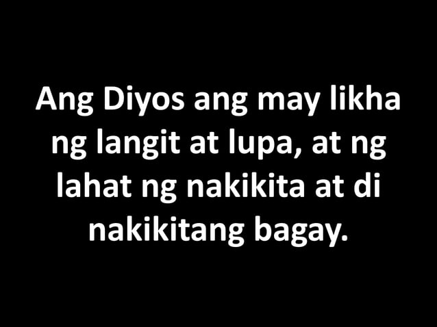 Ang Kredo, Artikulo 1 | PPTX