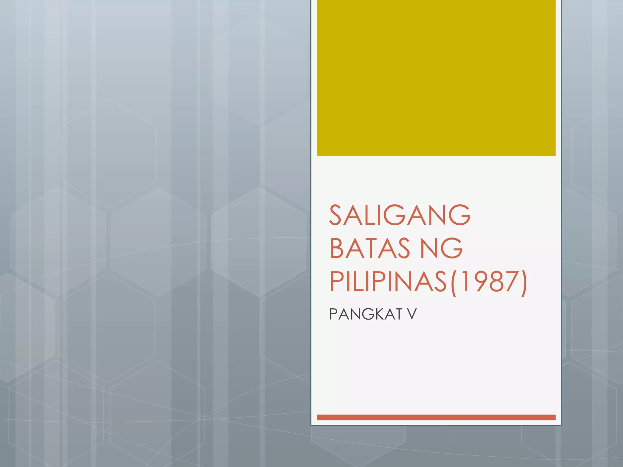 Artikulo III- Saligang Batas ng Pilipinas 1987 | PPTX