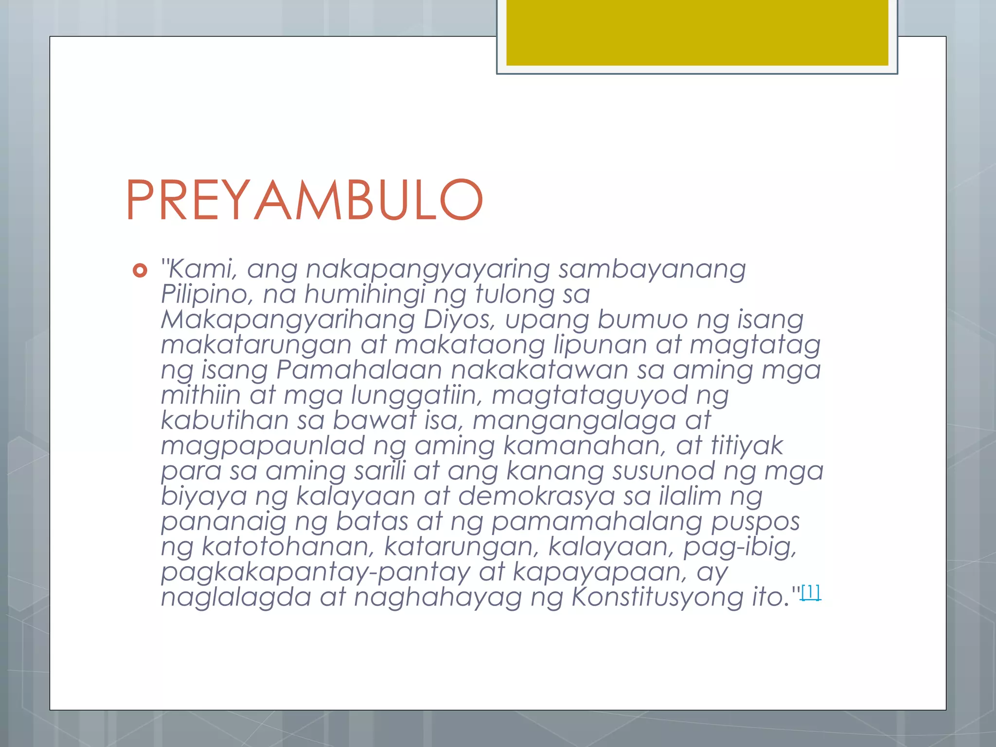 Artikulo III- Saligang Batas ng Pilipinas 1987 | PPTX
