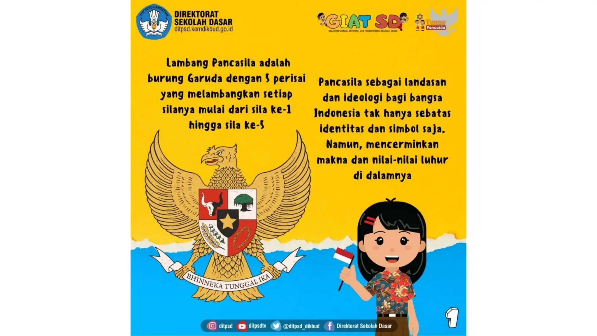 Arti lambang Indonesia, yaitu garuda. Semboyan Bhinneka Tunggal Ika | PPTX