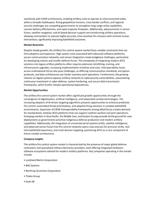 Artillery Fire Control System Market: Artillery Automation and Digital ...