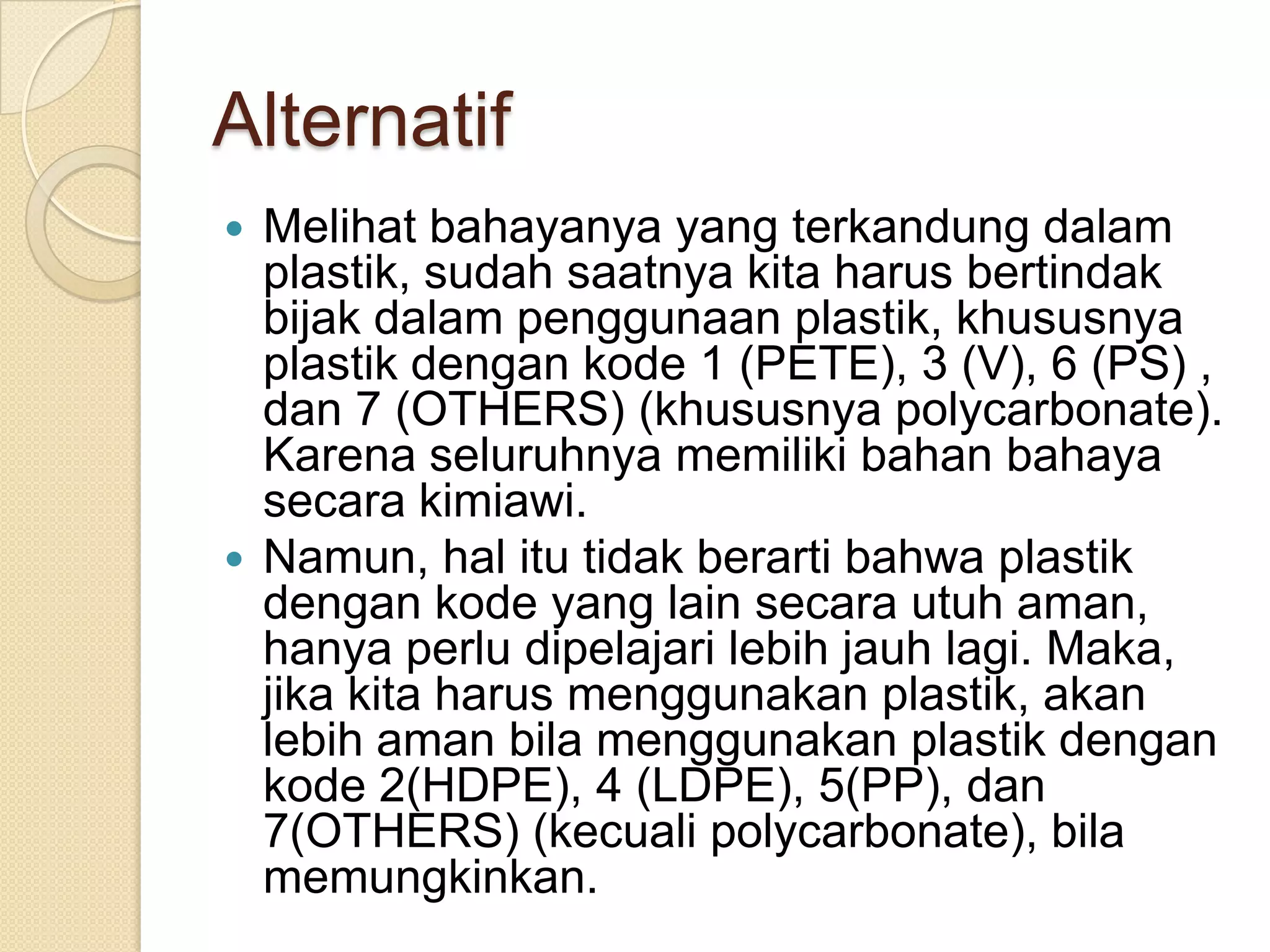 Arti logo pada kemasan plastik | PPTX