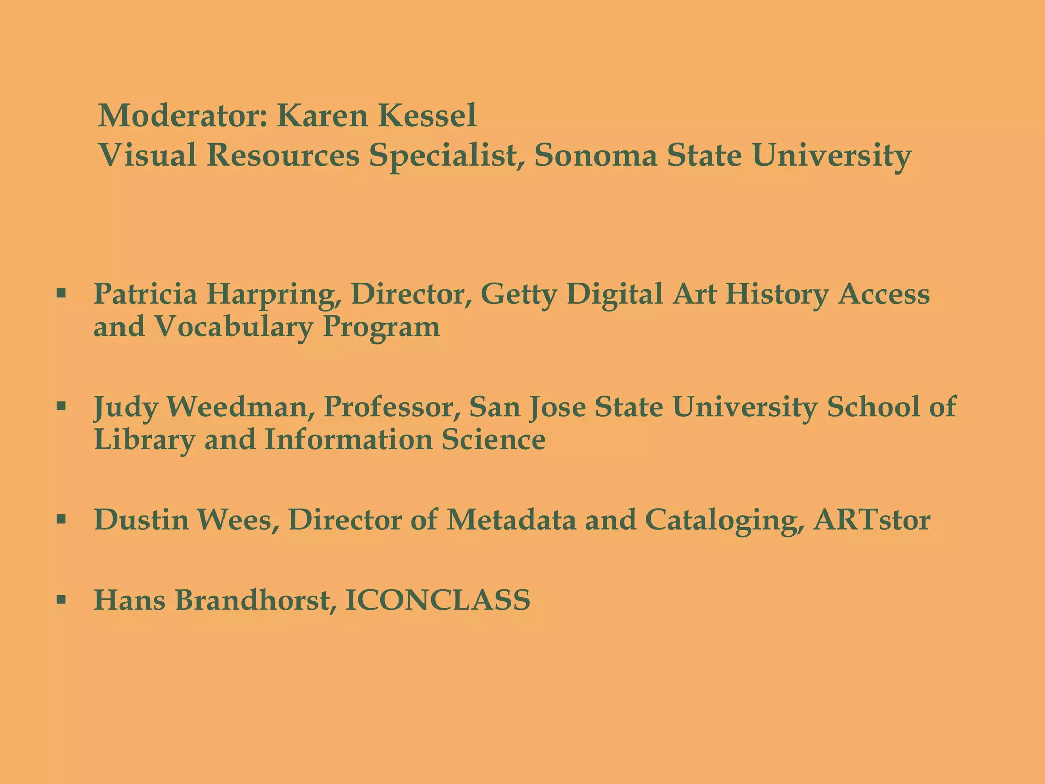 More Than Meets the Eye: Subject Cataloging for Images | PPT