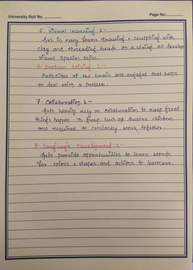 Art in Education practical file B.Ed. 4th Semester | PDF ...