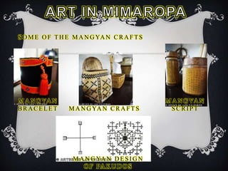 Arts in Luzon- Lowland MIMAROPA | PPTX