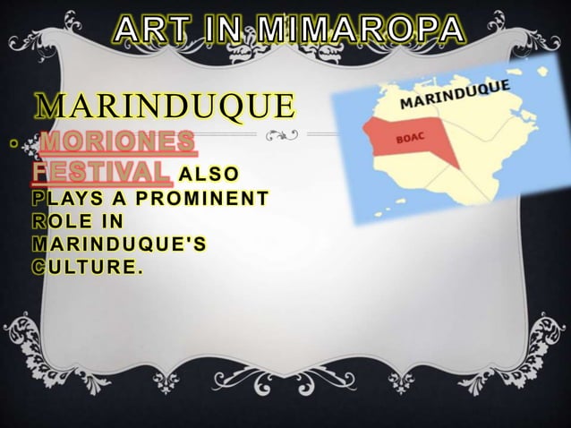 Arts in Luzon- Lowland MIMAROPA | PPTX