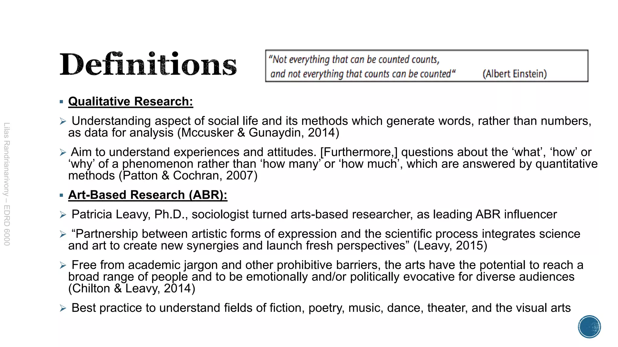 Utilizing Art-Based Research as Qualitative Research Method | PPTX