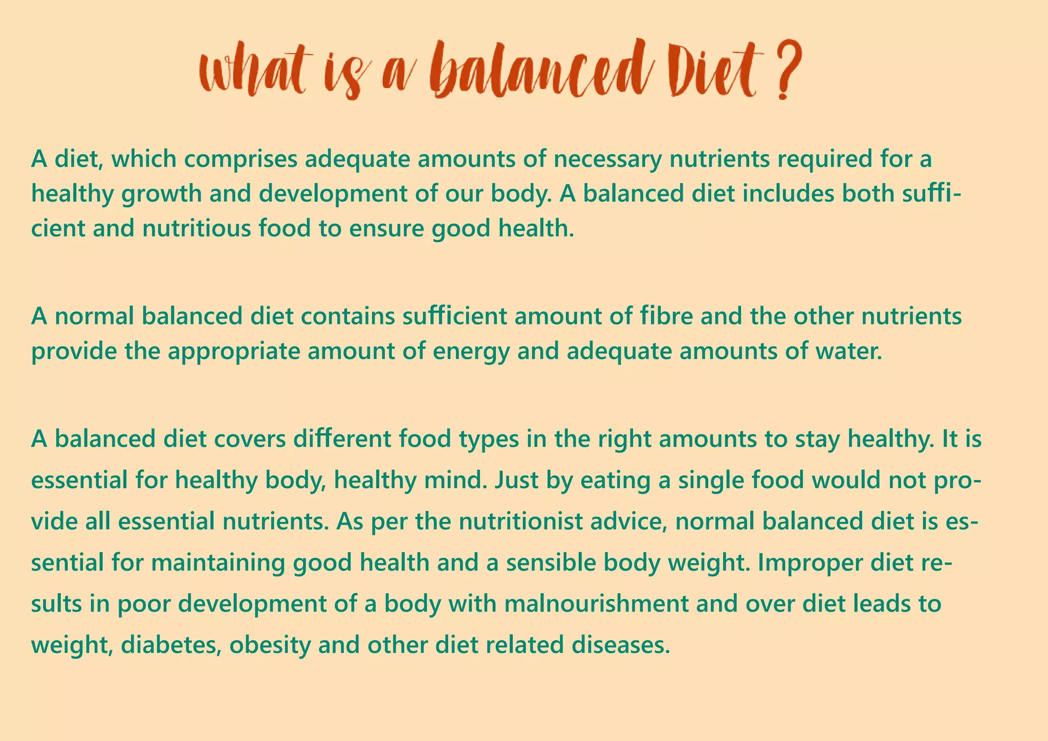 components of a healthy balanced diet | PDF