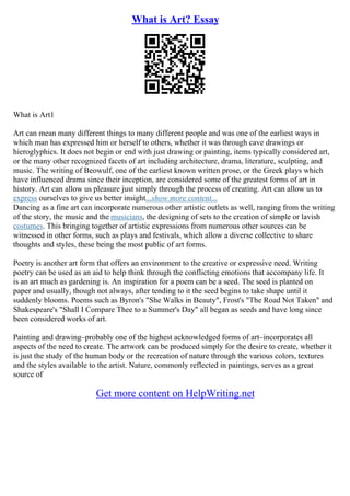 Art Introduction Essay | PDF