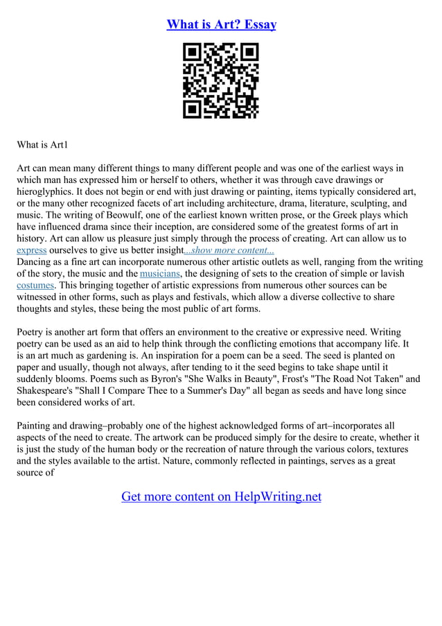 Art Introduction Essay | PDF