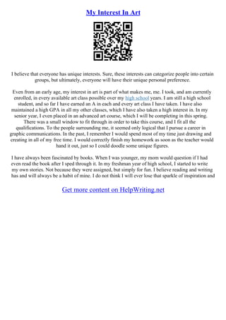 Art Introduction Essay | PDF