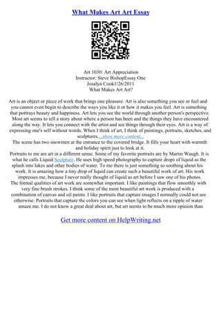 Art Introduction Essay | PDF