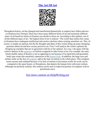Art Introduction Essay | PDF