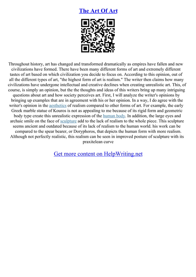 Art Introduction Essay | PDF