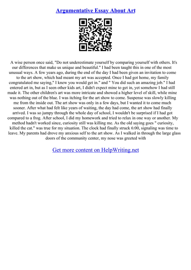 Art Introduction Essay | PDF