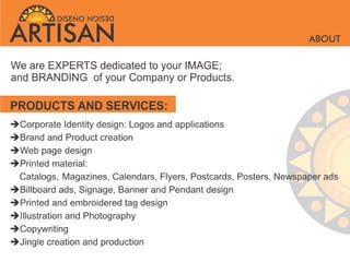 Artisan Graphic Design Portfolio. Rossana Conte. | PPSX